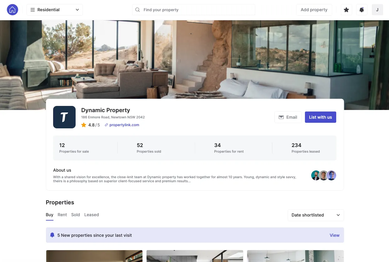 Real Estate Dashboard | Webflow Template